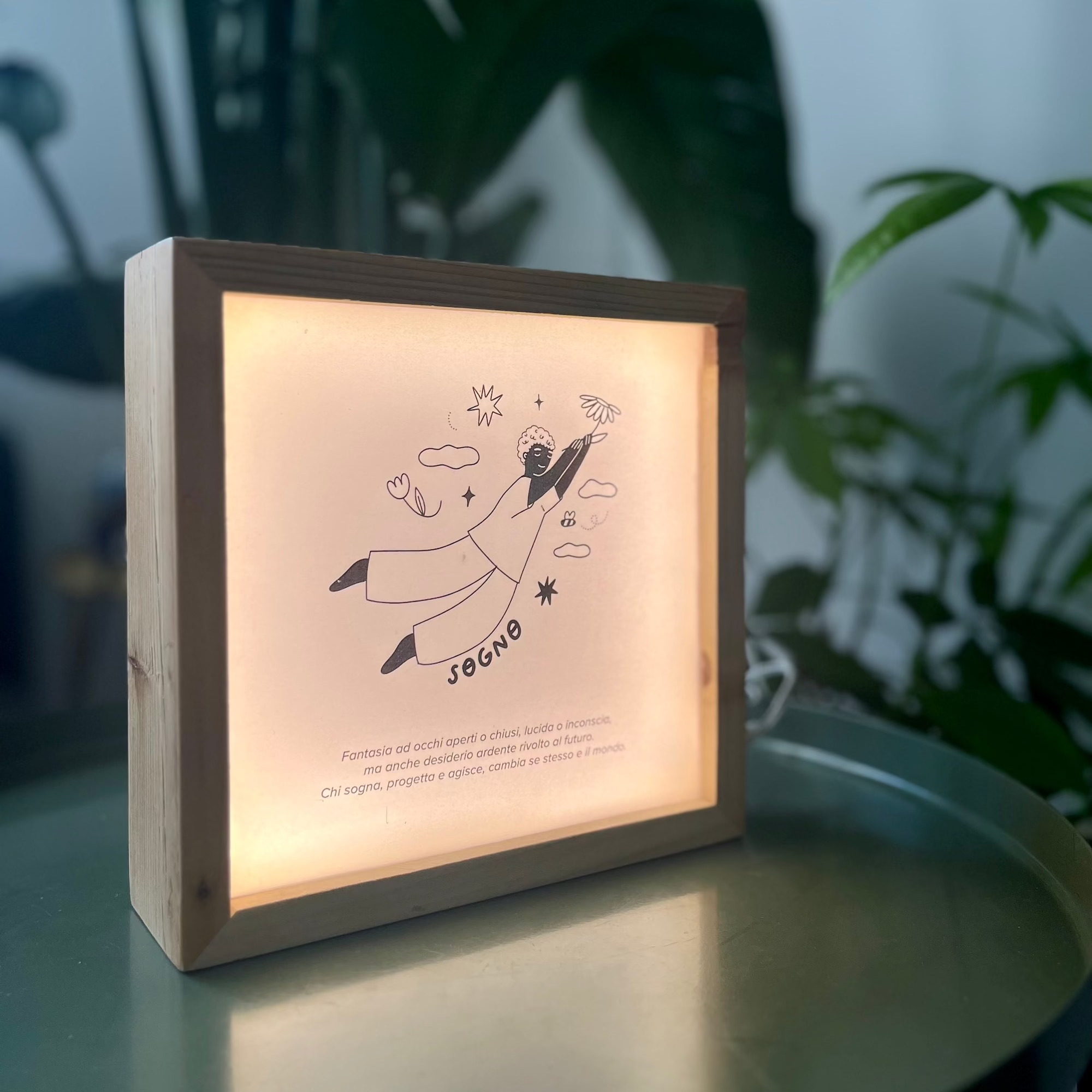 cornice luminosa LED in legno personalizzata | Parallelo – parallelolab